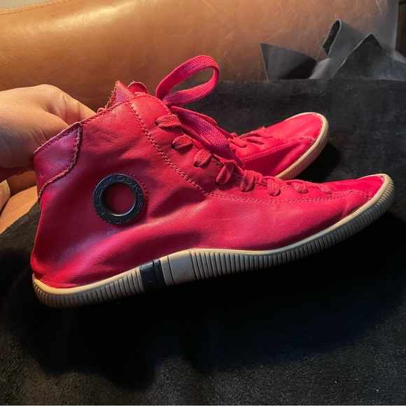 Osklen | Shoes | Osklen Red Leather High Top Sneakers European 4 Us 9 ...